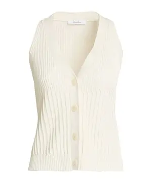 Max Mara Solid-colored Knitted Vest - Ivory