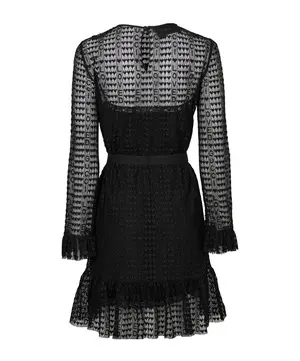 Gucci Jacquardmesh Longsleeve Mini Dress