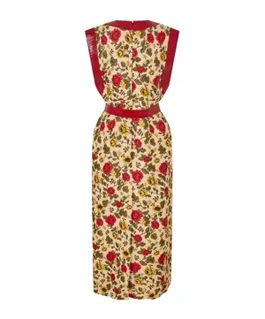Gucci Vintage Floralprint Sleeveless Midi Dress