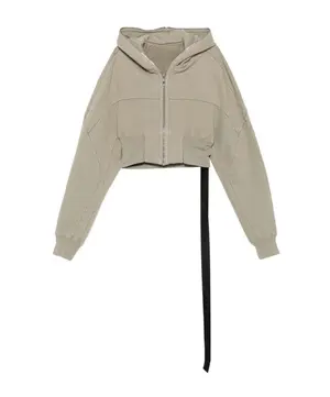 Rick Owens Cropped Zip-up Hoodie