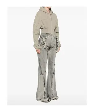Rick Owens Cropped Zip-up Hoodie