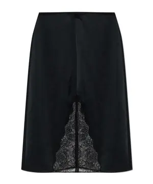 ANINE BING Mid-length Skirt With Slit Detail - Black