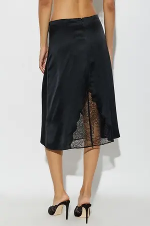 ANINE BING Mid-length Skirt With Slit Detail - Black