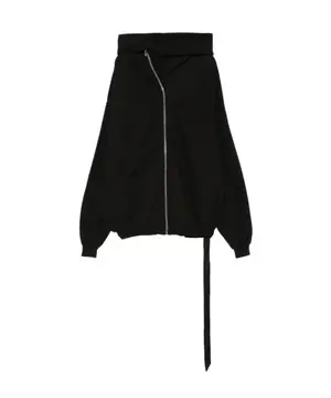 Rick Owens Mountain Hun Asymmetric Zip-up Hoodie - Black