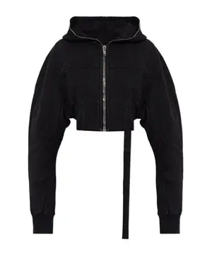 Rick Owens Cropped Zip-up Hoodie