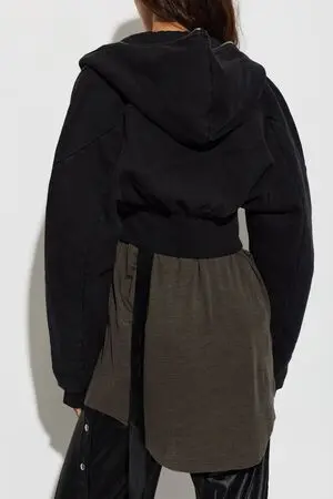 Rick Owens Cropped Zip-up Hoodie
