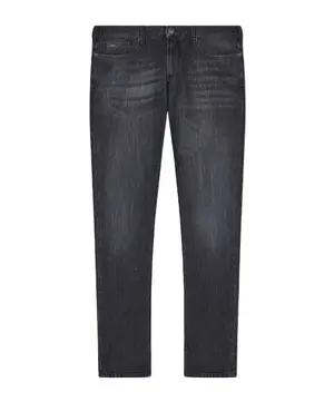 Emporio Armani Logo-plaque Faded Jeans