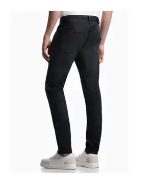 Emporio Armani Logo-plaque Faded Jeans