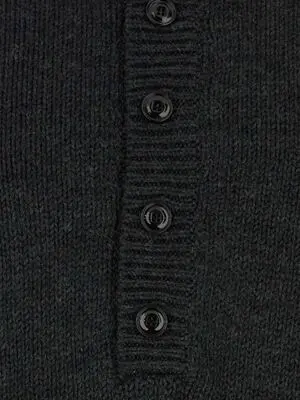 Our Legacy Shore Henley Knitted Sweater - Charcoal Gray