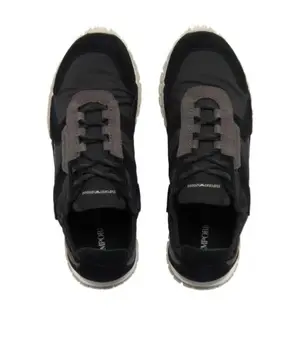 Emporio Armani Suede-panelled Sneakers