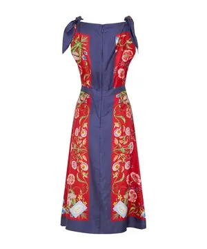 Gucci Floralletter Print Wrap Midi Dress
