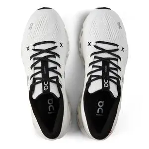 On Whiteblack Mesh Running Shoes - No