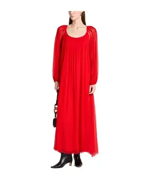 Chloé Long-sleeved Pleated Dress