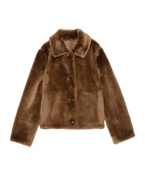 YVES SALOMON Button-fastening Shearling Jacket - Turron