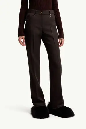 Moncler Wool Blend Pants - Brown
