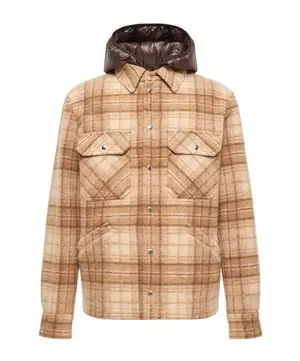 Moncler Nyvalin 3-in-1 Hooded Flannel Down Jacket