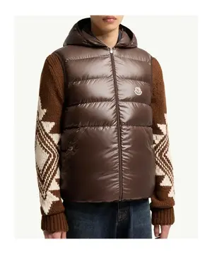 Moncler Nyvalin 3-in-1 Hooded Flannel Down Jacket