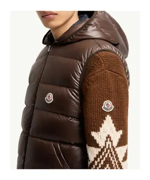 Moncler Nyvalin 3-in-1 Hooded Flannel Down Jacket