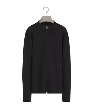Dior Zipped Jacket With Stand Collar - Black