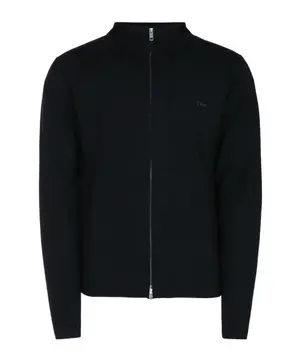 Dior Zipped Jacket With Stand Collar - Black
