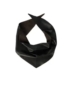LEMAIRE Leather Triangle Scarf - Black