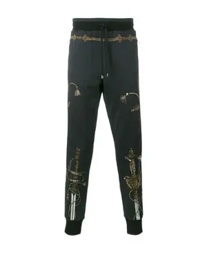 Dolce & Gabbana Printed Sweatpants - Black