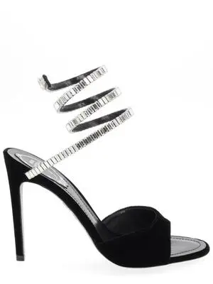 Rene Caovilla Sandalo Cleo Spark Con Tacco - Black