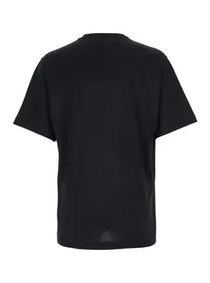 Dolce & Gabbana Crew Neck T-shirt With Back Logo Patch In Cotton