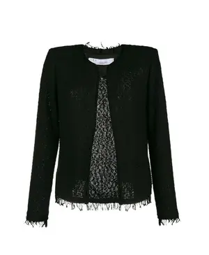 IRO PARIS Iro Shavani Crewneck Fringed Jacket