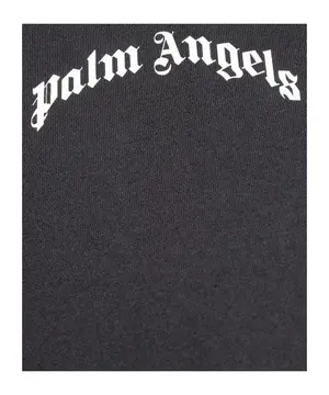 Palm Angels Back Curved Logo Loose Hoodie