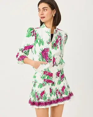 Lilly Pulitzer® Upf 50+ Luxletic Noelani Jacket In Roomier Fit - Coconut