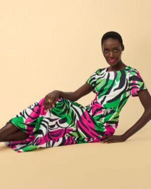 Lilly Pulitzer® Sevie Maxi Dress In Straight Fit, Short Sleeves