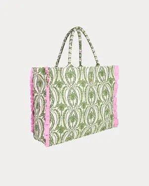 Lilly Pulitzer® Ruffle Tote In Printed Canvas
