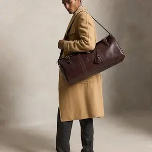 Ralph Lauren Heritage Lock Leather Large Duffel - Burnished Brown