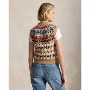 Ralph Lauren Geo-motif Wool-cashmere Mockneck