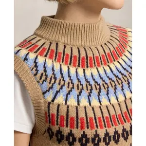 Ralph Lauren Geo-motif Wool-cashmere Mockneck