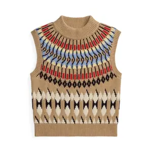 Ralph Lauren Geo-motif Wool-cashmere Mockneck