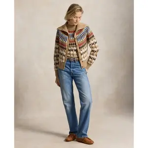 Ralph Lauren Geo-motif Wool-cashmere Cardigan