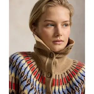 Ralph Lauren Geo-motif Wool-cashmere Cardigan