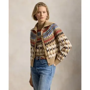 Ralph Lauren Geo-motif Wool-cashmere Cardigan