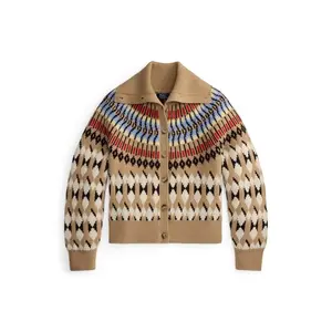 Ralph Lauren Geo-motif Wool-cashmere Cardigan