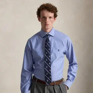 Ralph Lauren Custom Fit Pinpoint Oxford Shirt - Blue White Multi