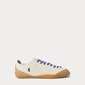 Ralph Lauren Paneled Suede Low-top Sneaker - Cream/white