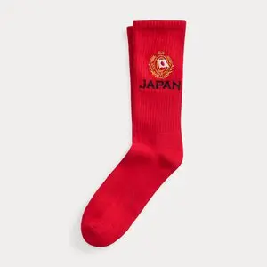 Ralph Lauren Japan Cotton-blend Crew Socks - Red