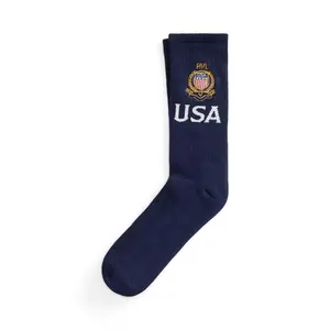 Ralph Lauren Usa Cotton-blend Crew Socks