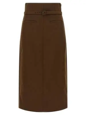 AMI Paris Sheath Skirt - Brown