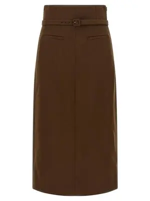 AMI Paris Sheath Skirt - Brown