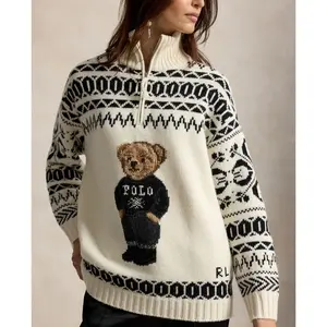 Ralph Lauren Ski Polo Bear Wool-cashmere Quarter-zip