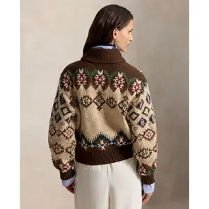 Ralph Lauren Geo-pattern Wool-cashmere Cardigan
