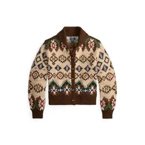 Ralph Lauren Geo-pattern Wool-cashmere Cardigan